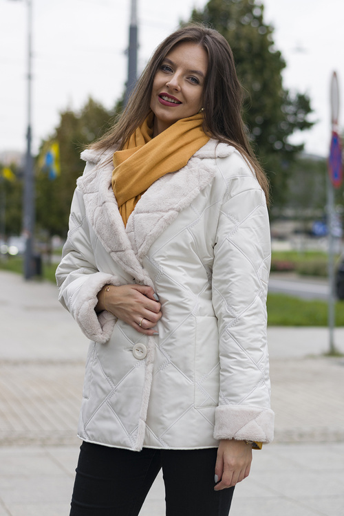 Kurtka Ivetta biała marki Getex | Styl \ Casual (codzienne) \ Kurtki ...